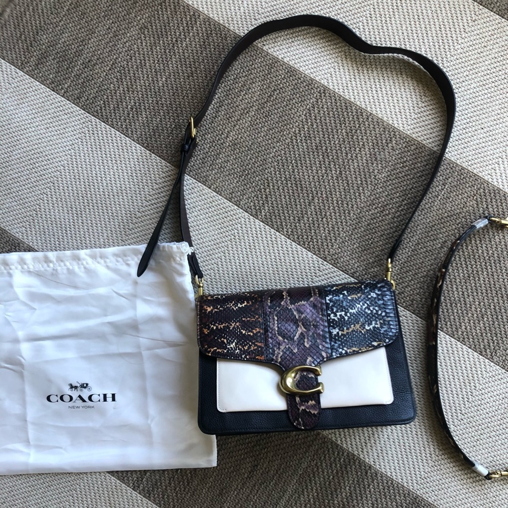 Rare! Coach Tabby Purse Black With Python - Gem